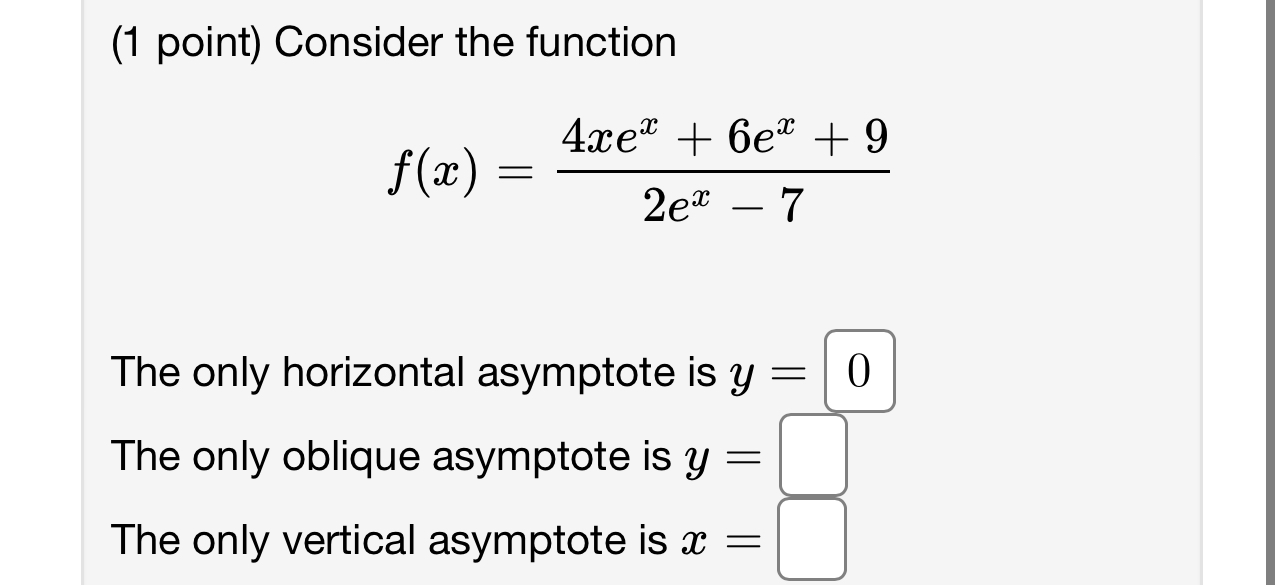 (1 ﻿point) ﻿Consider the | Chegg.com