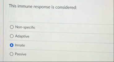 Solved This immune response is | Chegg.com