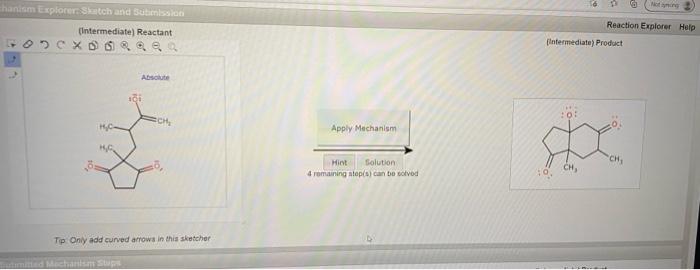 Solved (Intermediate) Reactant Mechanism Step (Intermediate) | Chegg.com