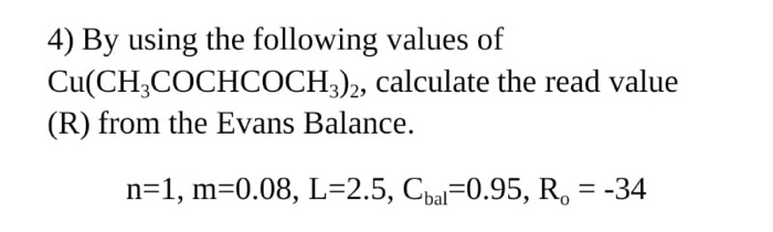 4) By using the following values of | Chegg.com
