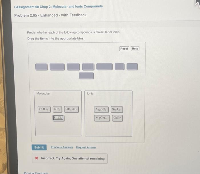 Solved Predict whether each of the following compounds is | Chegg.com