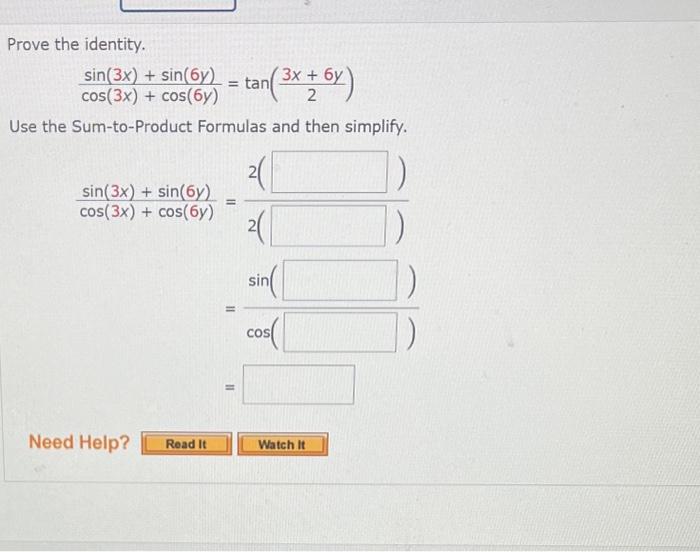 Solved Prove the identity. | Chegg.com