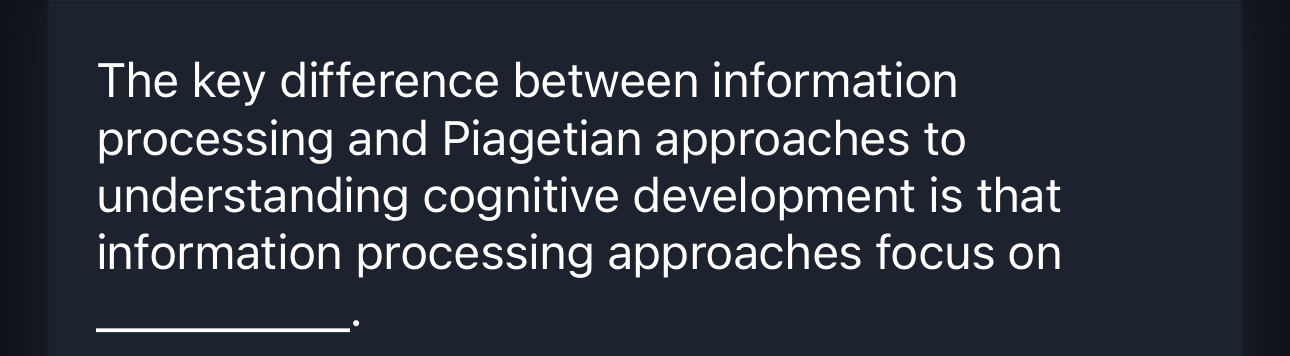 Solved The key difference between information processing and | Chegg.com