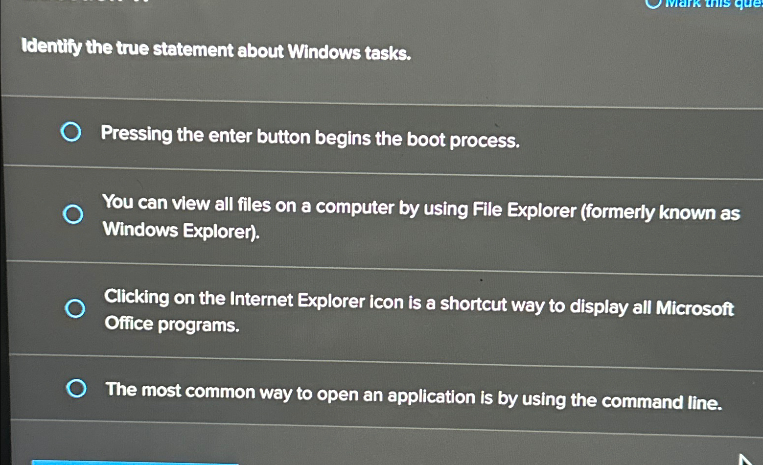 Solved Identily the true statement about Windows | Chegg.com