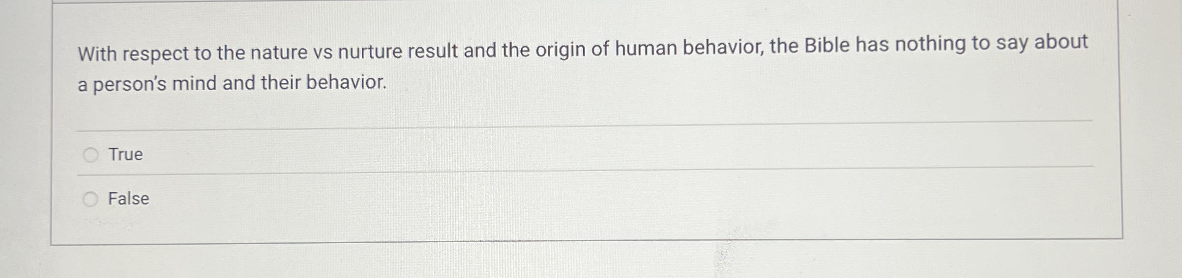 Solved With respect to the nature vs nurture result and the | Chegg.com