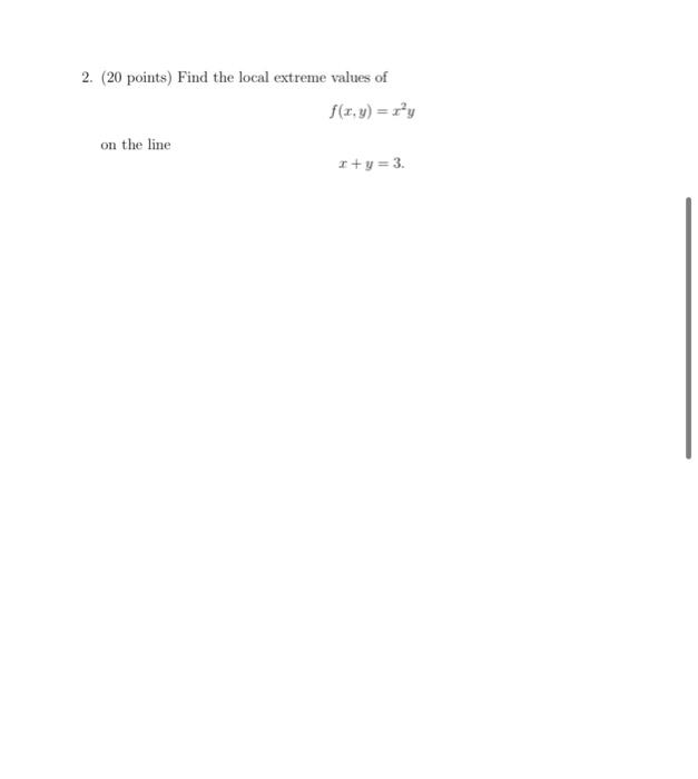 Solved Find the local extreme values of the following on the | Chegg.com