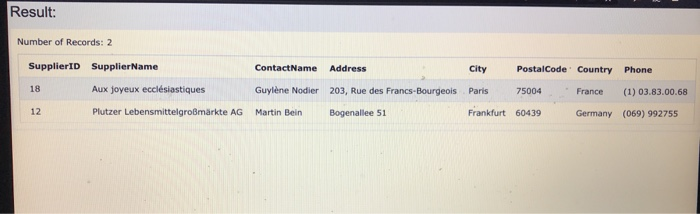 Solved Can you modify the SQL statement so that it lists the | Chegg.com