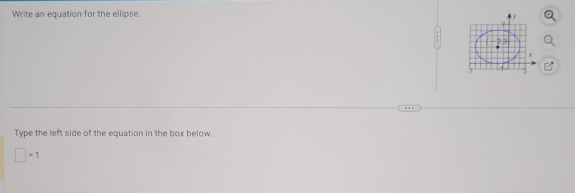 Solved Write an equation for the ellipse. Type the left side | Chegg.com