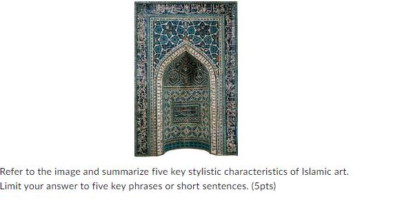Refer to the image and summarize five key stylistic | Chegg.com
