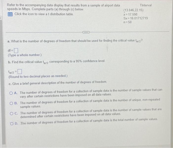 Solved Refer to the accompanying data display that results | Chegg.com