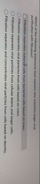 Solved Which of the following statements best explains why | Chegg.com