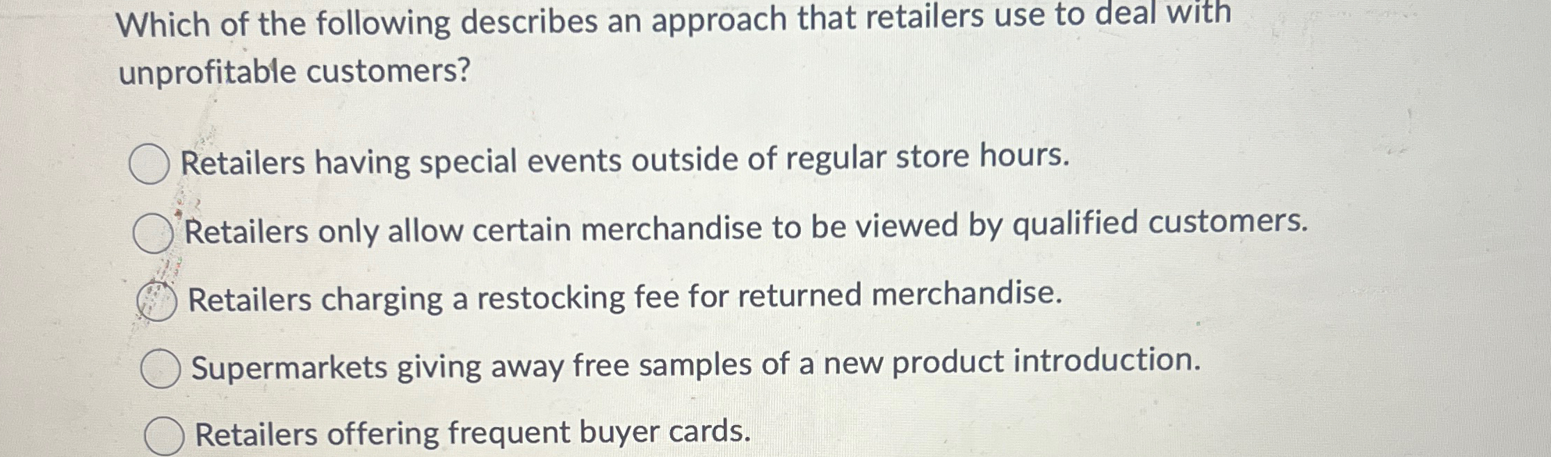 Solved Which of the following describes an approach that | Chegg.com