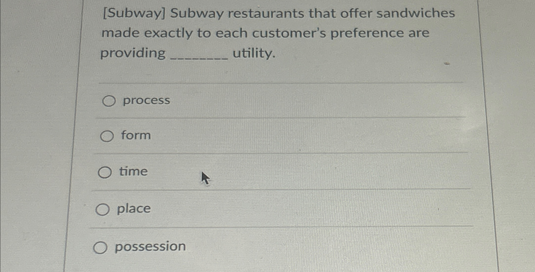Solved [Subway] ﻿Subway restaurants that offer sandwiches | Chegg.com
