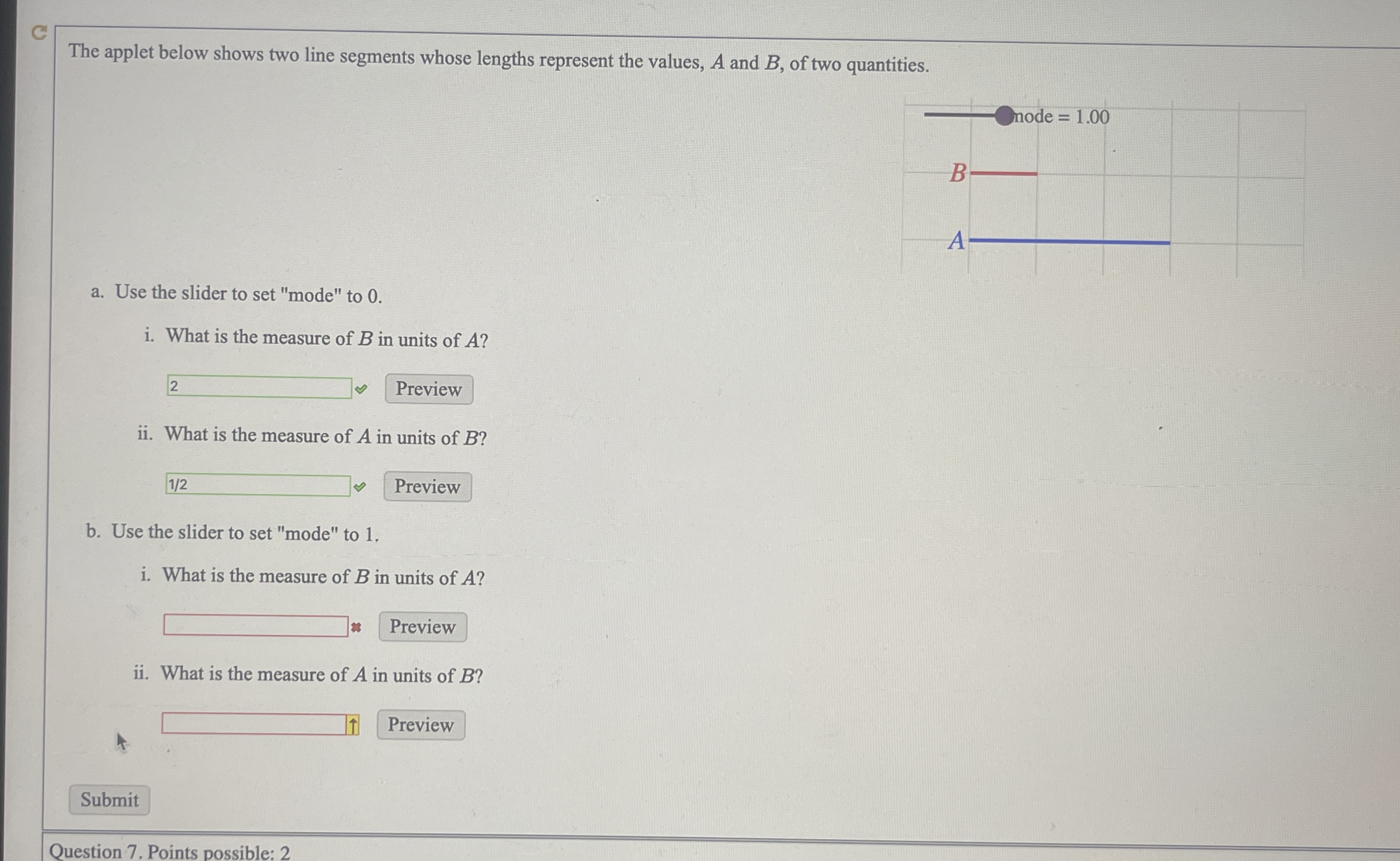 Solved The applet below shows two line segments whose | Chegg.com