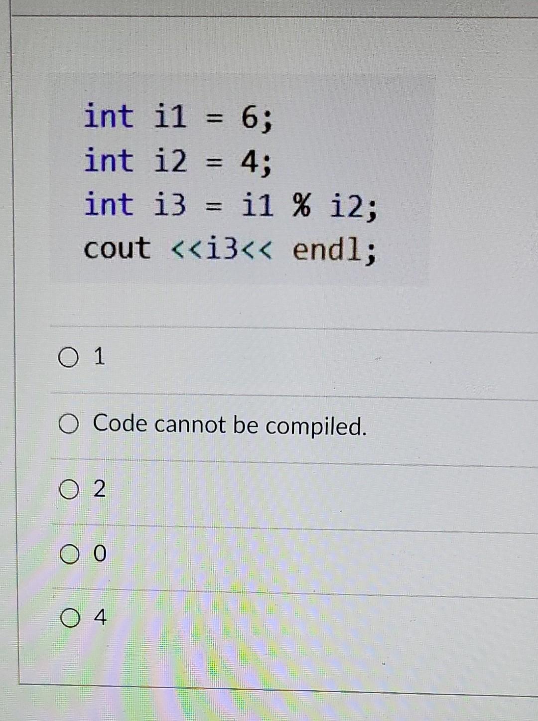 Solved - double a = 2.0; double b 3.0; double c = 4.0; int i | Chegg.com