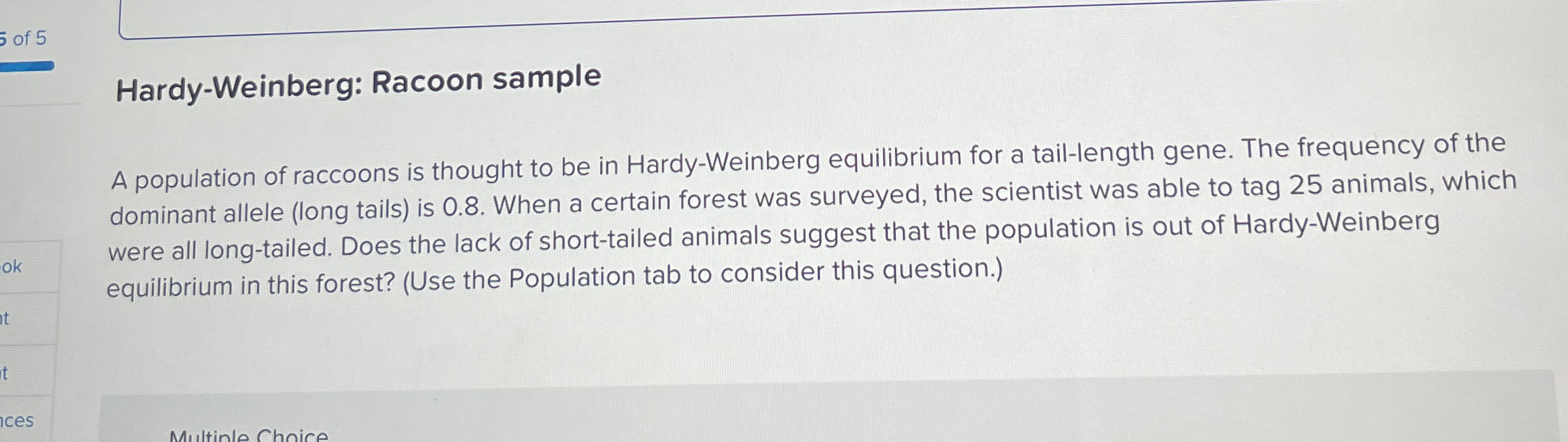 Solved Hardy-Weinberg: Racoon sampleA population of raccoons | Chegg.com