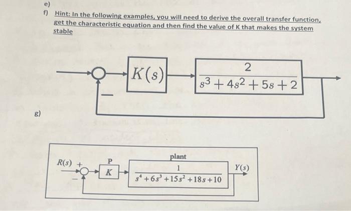 Solved Ruth-Hurwitz Stability Conditions: Check the | Chegg.com