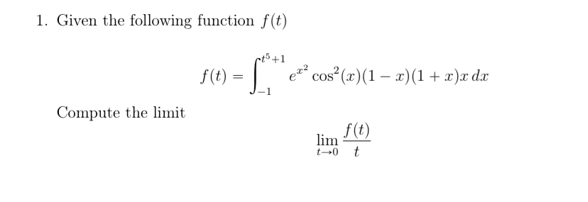 Solved Given the following function | Chegg.com