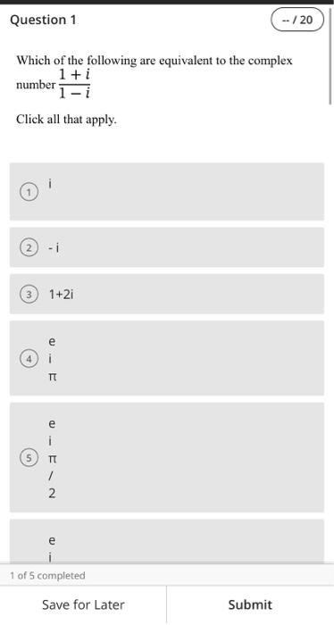 Solved Question 1 −120 Which of the following are equivalent | Chegg.com