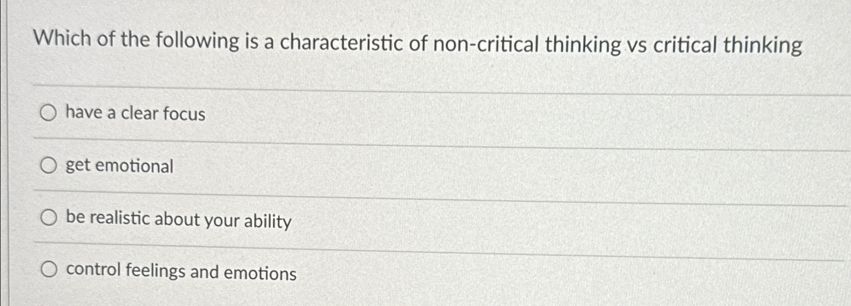 Solved Which of the following is a characteristic of | Chegg.com