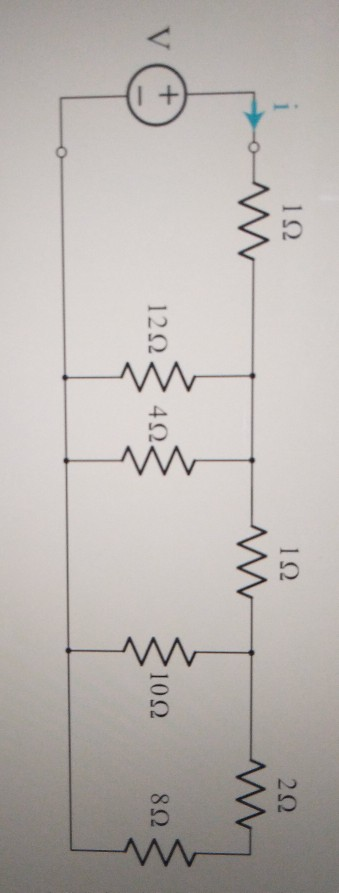 Solved measure current I through voltage source when V= 57v | Chegg.com