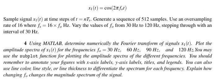 Solved 5 Fast Fourier Transform of Sampled Sinusoidal Signal | Chegg.com