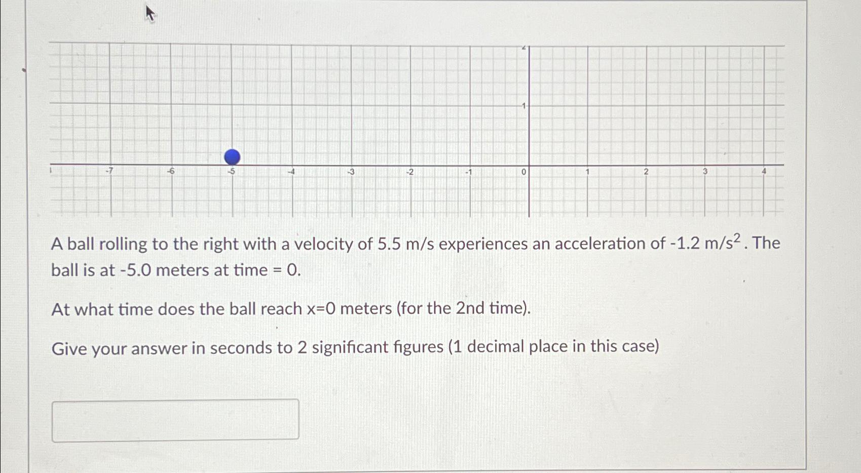 Solved A ball rolling to the right with a velocity of | Chegg.com