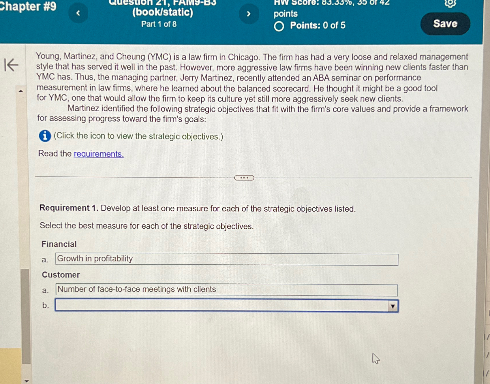 Solved Shapter #9(book/static)pointsPart 1 ﻿of 8Points: 0 | Chegg.com