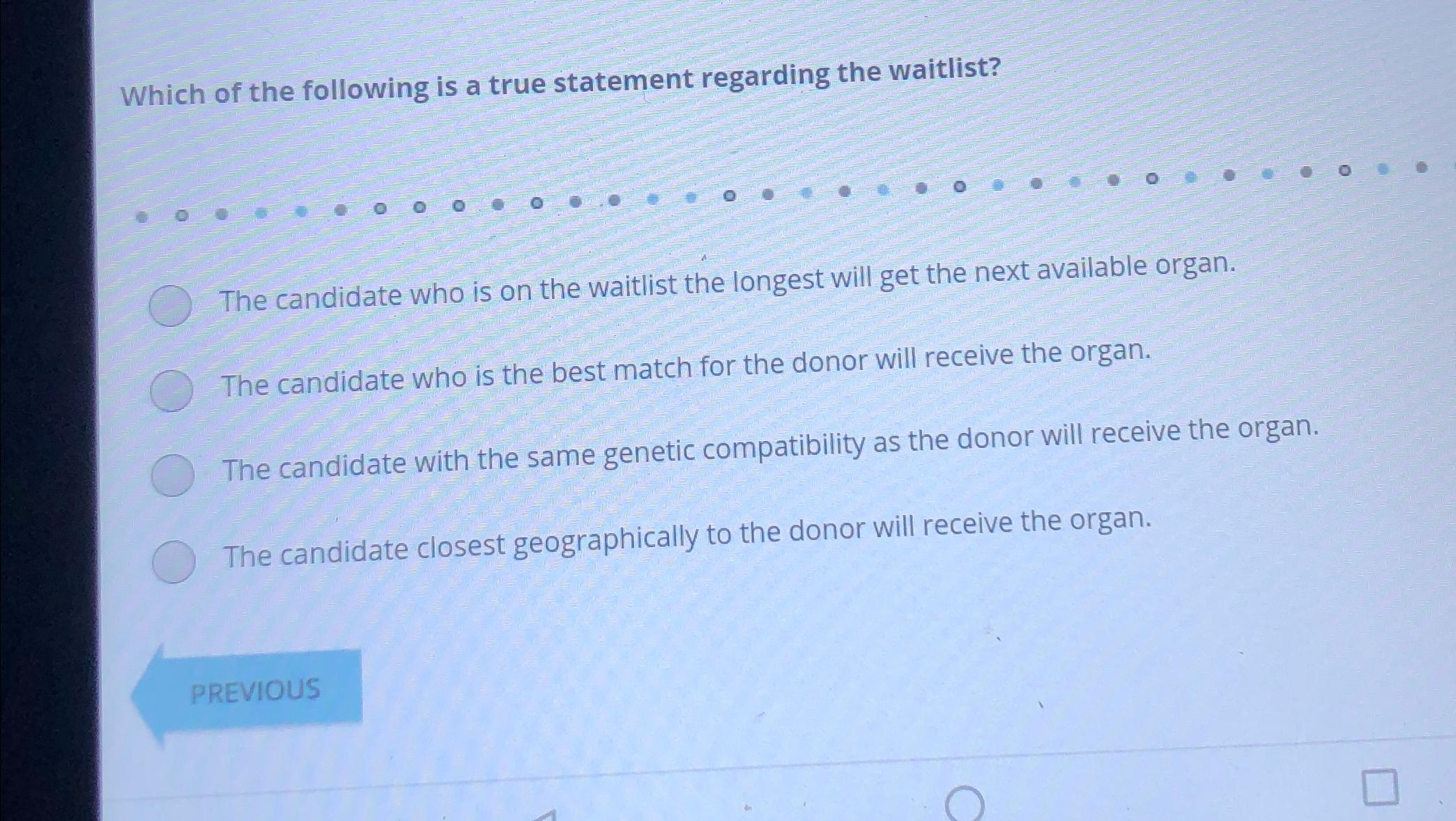 Solved Which of the following is a true statement regarding | Chegg.com