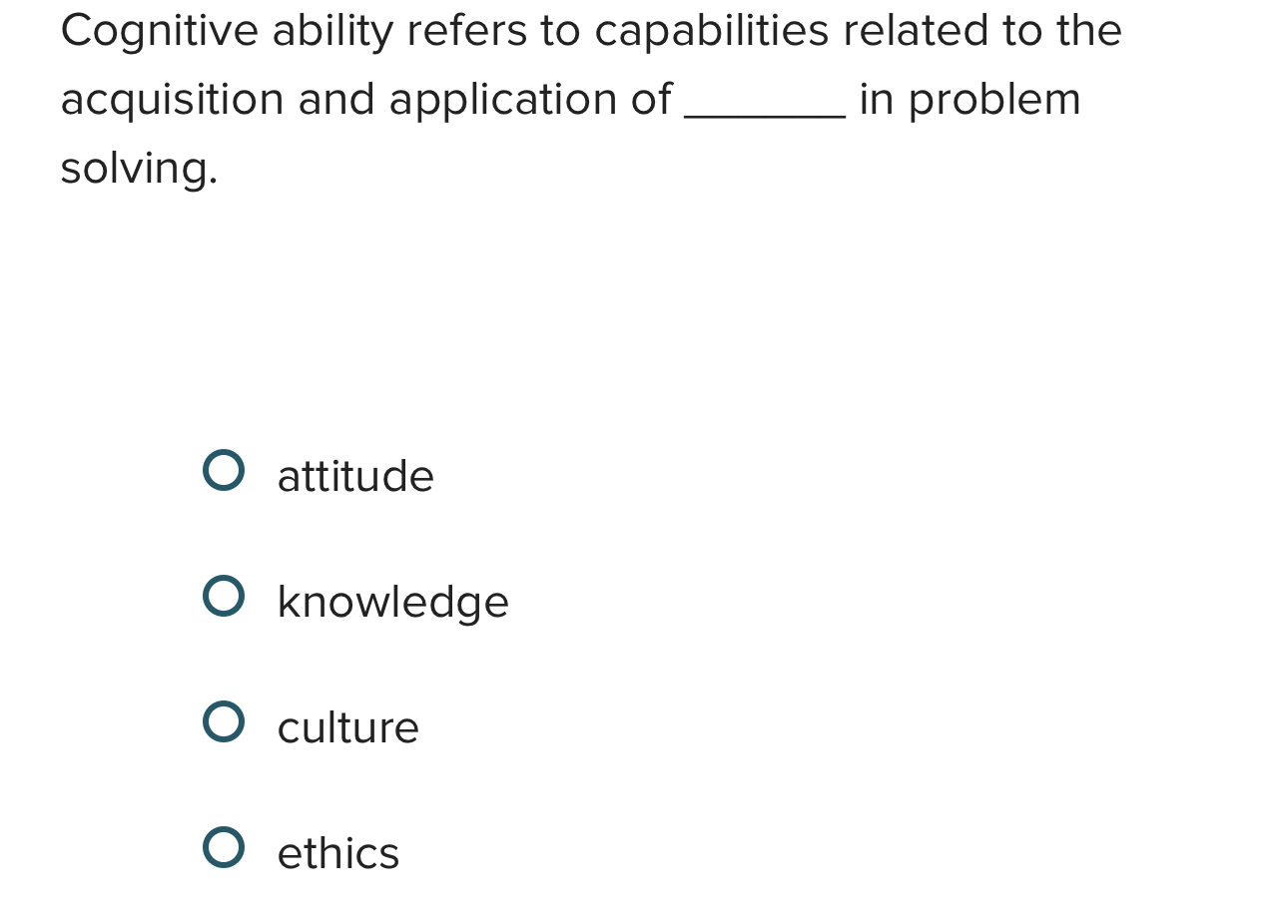 Solved Cognitive ability refers to capabilities related to | Chegg.com