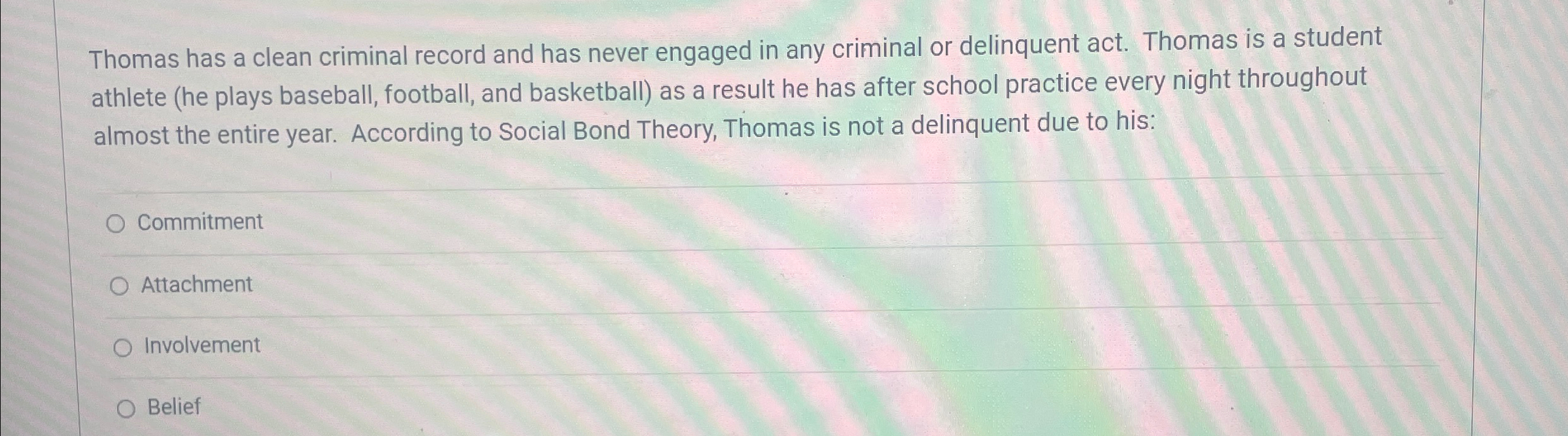 Solved Thomas has a clean criminal record and has never | Chegg.com