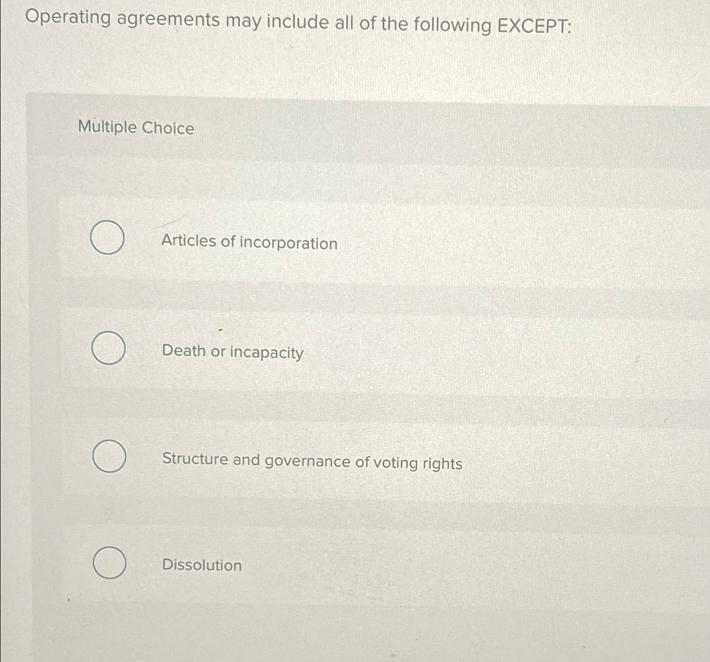 Solved Operating agreements may include all of the following | Chegg.com