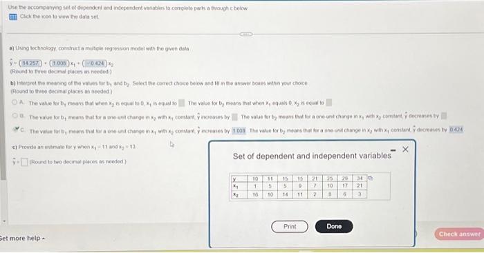 Solved IIII Cici the kon to viow the dala set. a) Using | Chegg.com