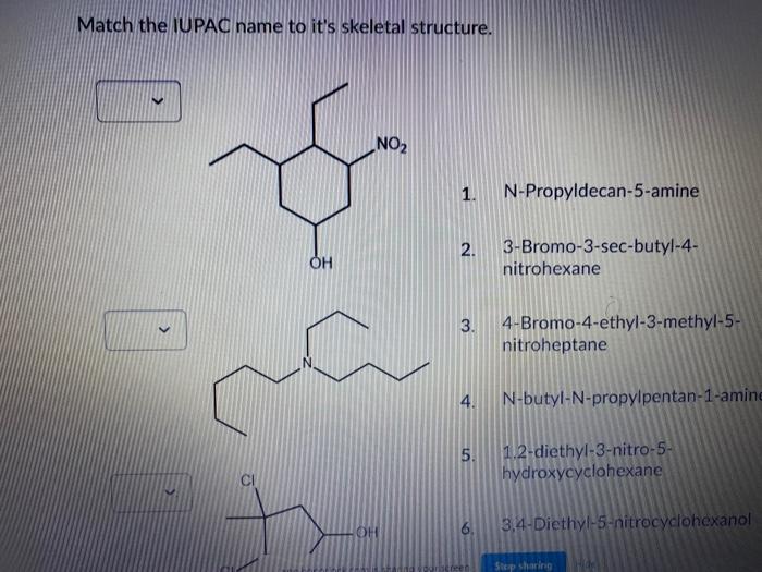 Solved Provide the IUPAC name for the compounds below. CI | Chegg.com