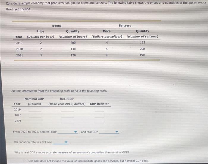 Solved Consider a simple-economy that produces two-goods: | Chegg.com