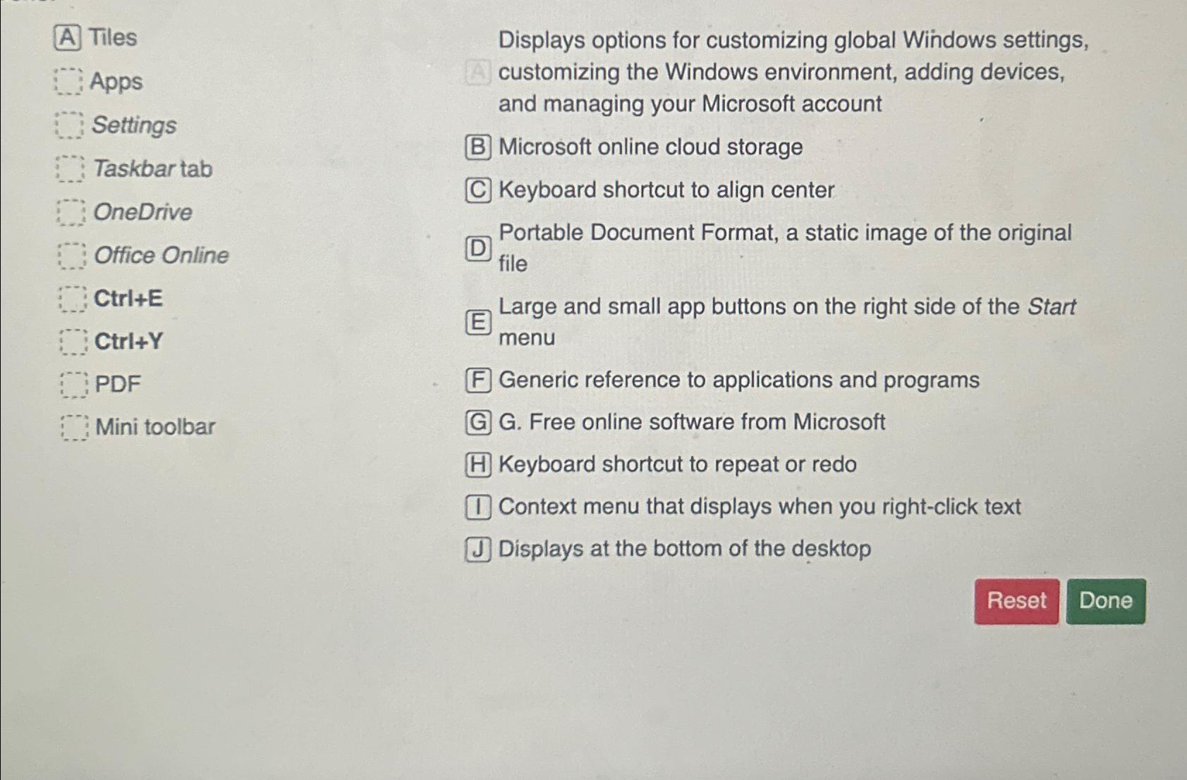 Solved A TilesAppsSettingsTaskbar tabOneDriveOffice | Chegg.com