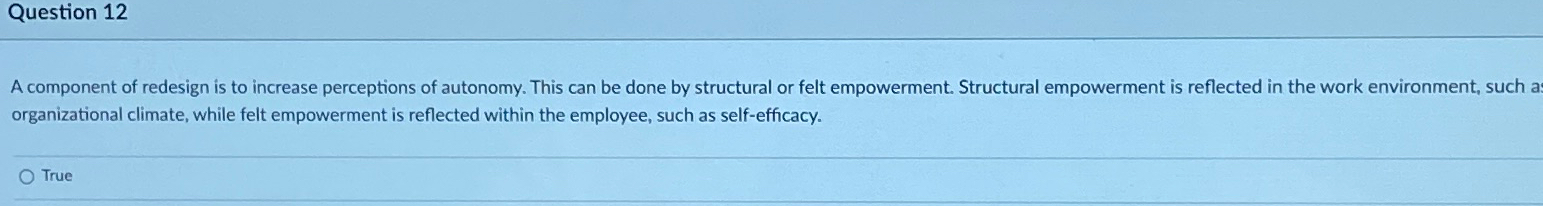 Solved Question 12A component of redesign is to increase | Chegg.com