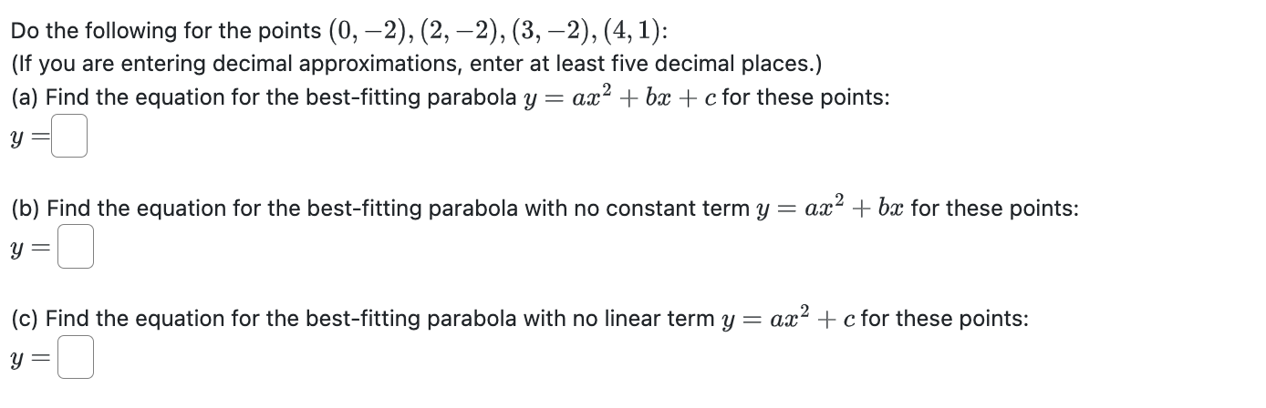 Solved Do the following for the points | Chegg.com
