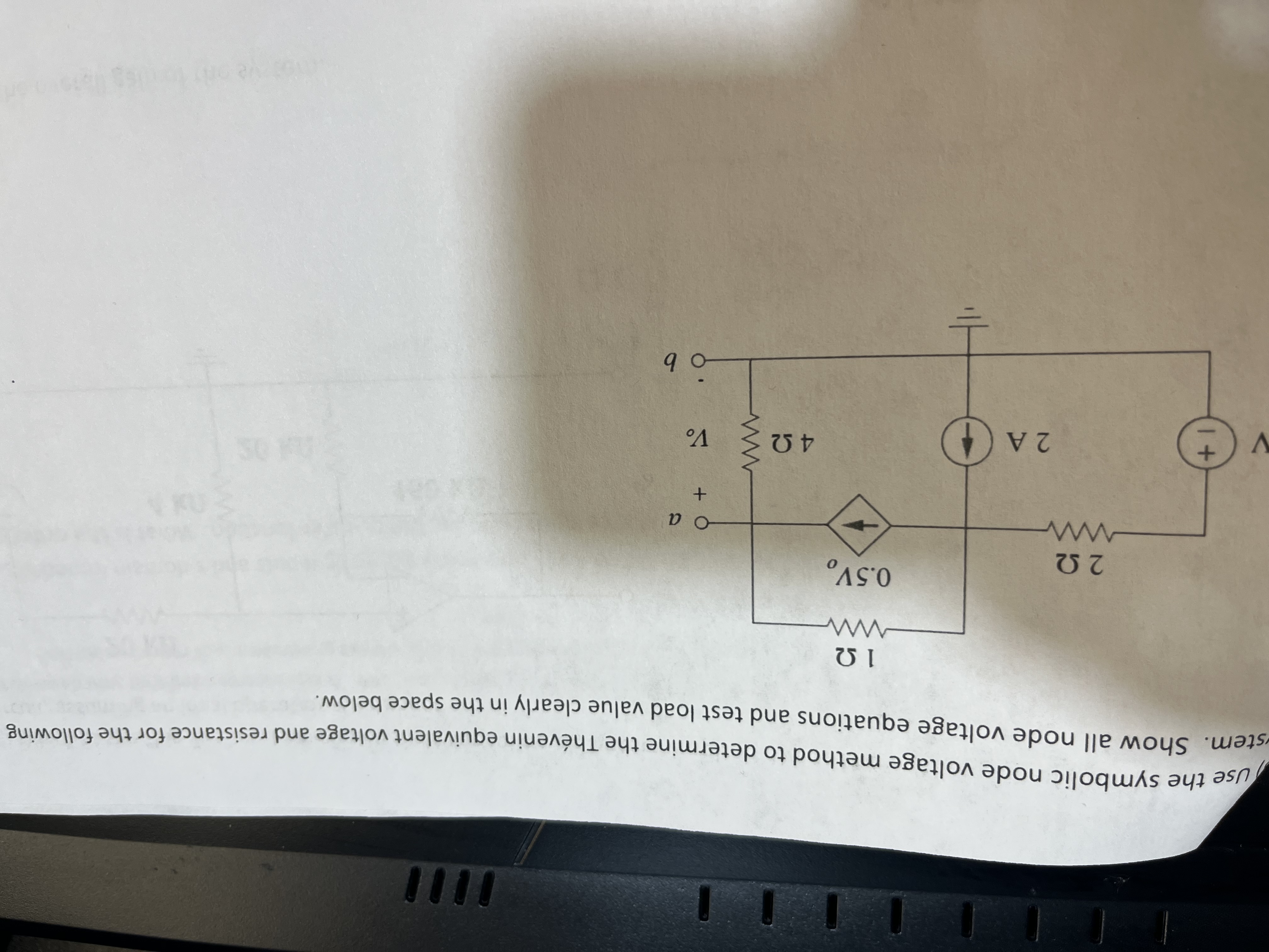 Use the symbolic node voltage method to determine the | Chegg.com