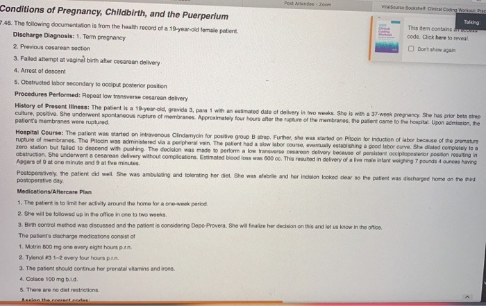 Solved assign the correct codesicd 10cm principal | Chegg.com
