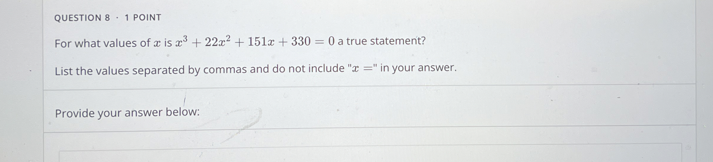 Solved QUESTION 8 - 1 ﻿POINTFor what values of x ﻿is | Chegg.com