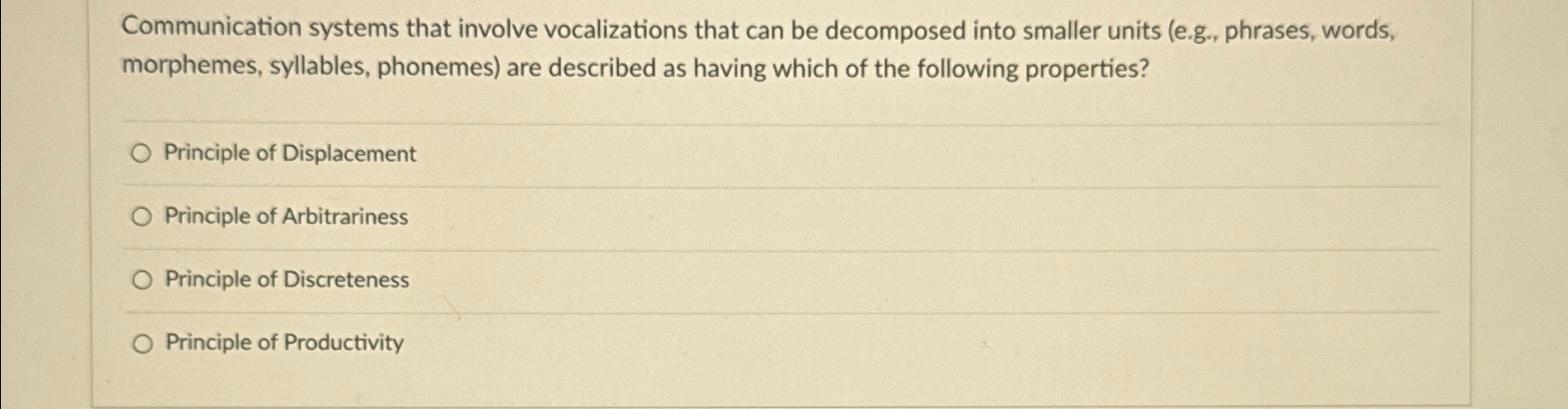 Solved Communication systems that involve vocalizations that | Chegg.com