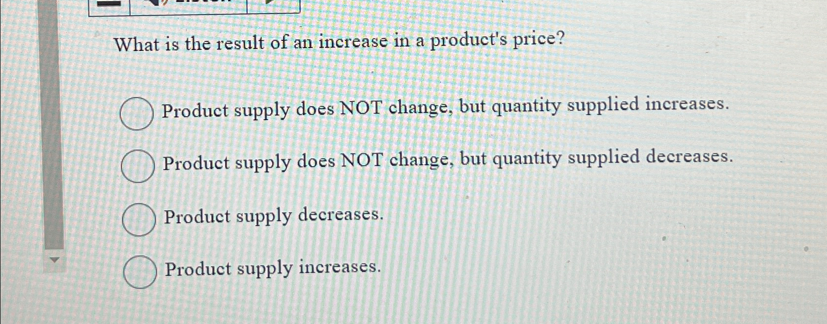 Solved What is the result of an increase in a product's | Chegg.com