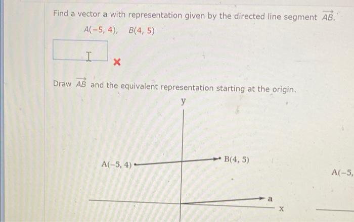 Solved Find a vector a with representation given by the | Chegg.com