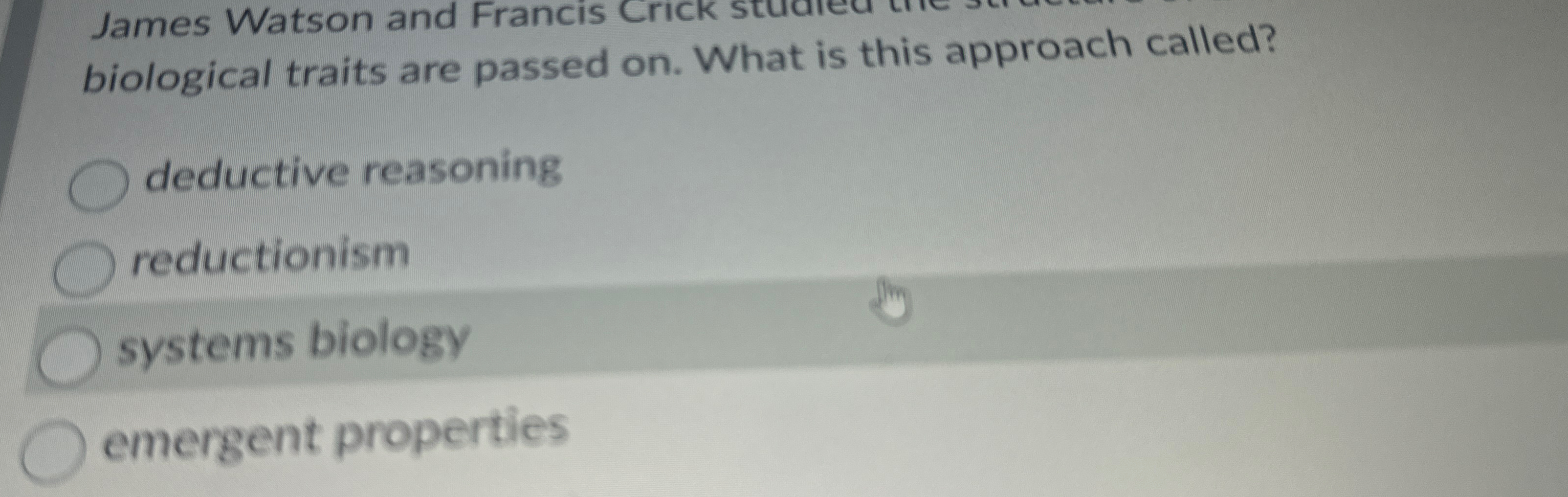 Solved biological traits are passed on. ﻿What is this | Chegg.com