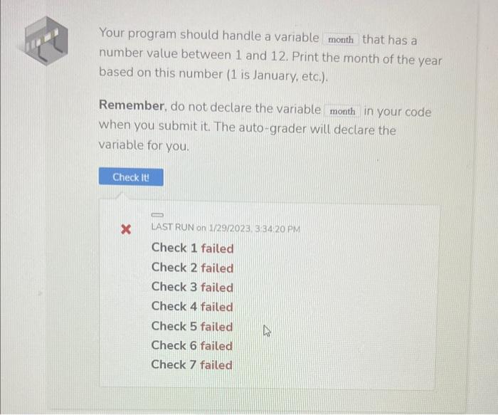 Solved Write a program that determines the month of the year | Chegg.com