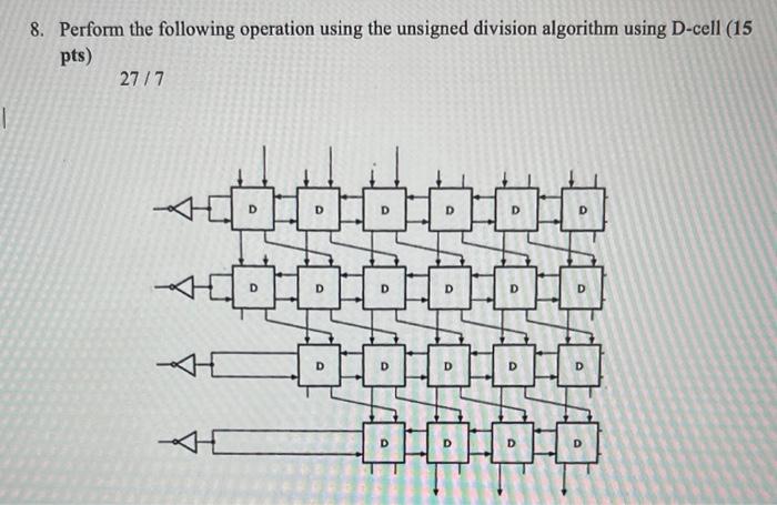 Solved 8. Perform the following operation using the unsigned | Chegg.com