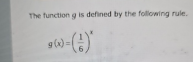 Solved The function g ﻿is defined by the following | Chegg.com