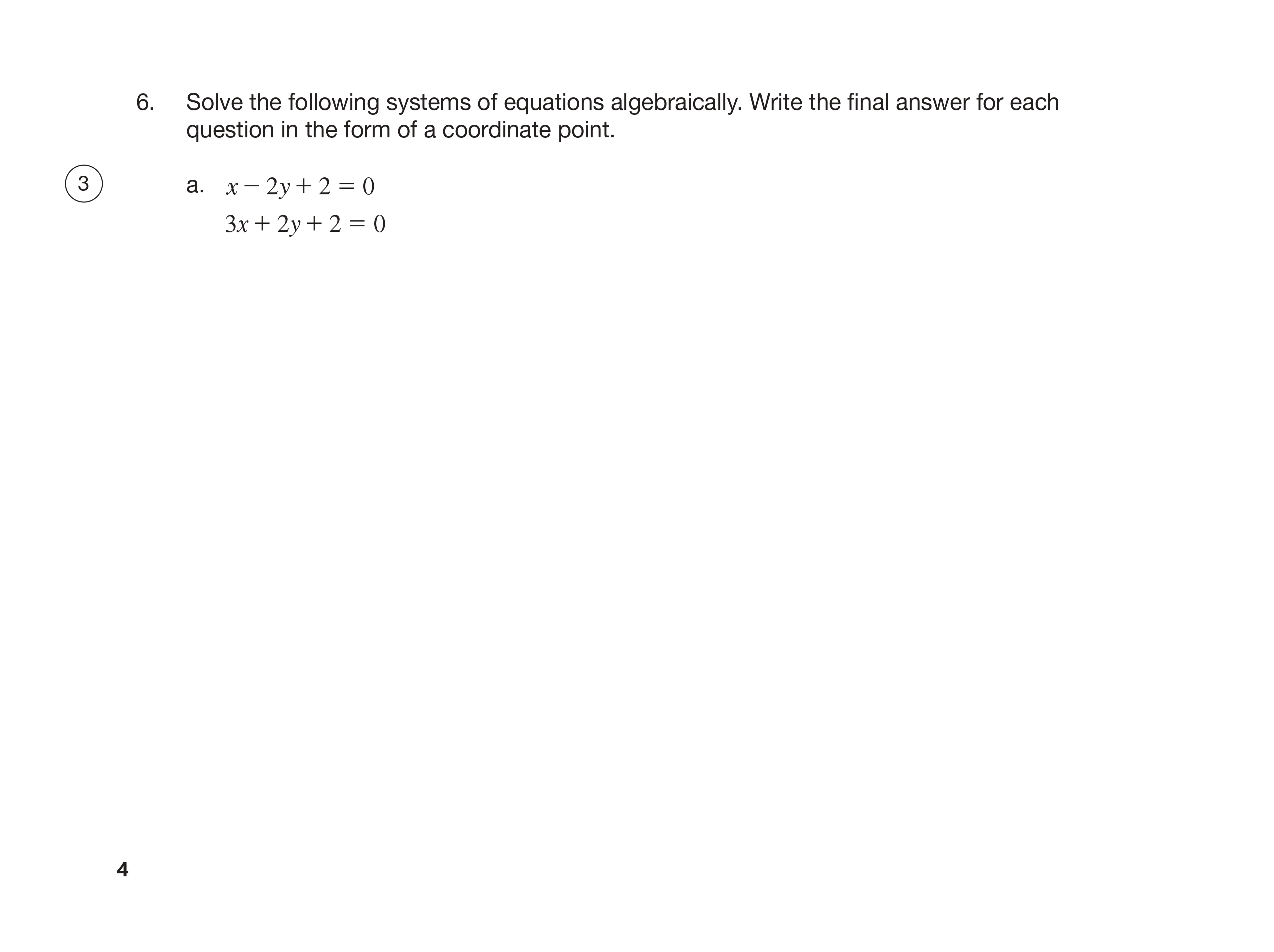 Solved Solve the following systems of equations | Chegg.com