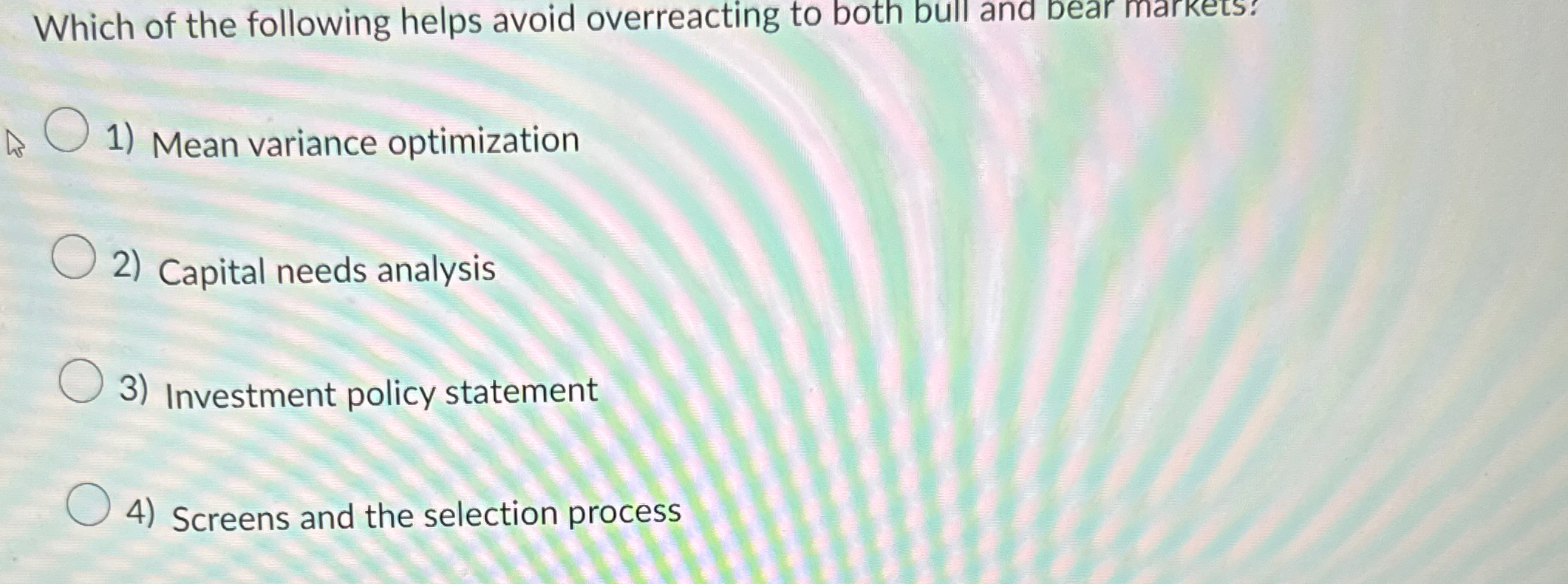 Solved Which of the following helps avoid overreacting to | Chegg.com